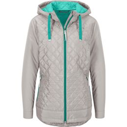 Damen Funktionsjacke mit hinten l&auml;ngerem Saum hellgrau Gr&ouml;&szlig;e 44