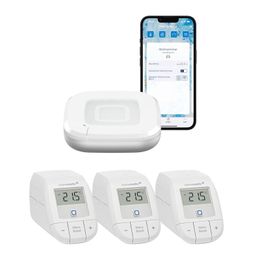 homematic IP Heizk&ouml;rperthermostat &raquo;Starter Bundle Heizen Basic f&uuml;r 3 Heizk&ouml;rper&laquo; Kunststoff Kompaktes Design f&uuml;r eine flexible Platzierung