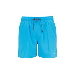 Puma Badeshorts »SWIM MEN MID SHORTS 1P« High-Tech Reißverschluss an der Gesäßtasche, Seitentaschen light blue M - N-Gr N-Gr M Herrenbadehose von Puma