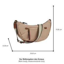 Camel Active Damen Camel Active Handtasche &raquo;Bari&laquo; aus hochwertigem matten Nylon mit gestreiftem Gewebeband beige