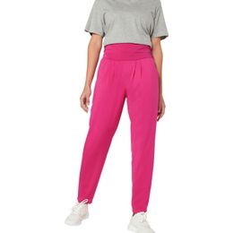 Damen Yogahose mit umschlagbarem, breitem Bund pink Gr&ouml;&szlig;e 36/38