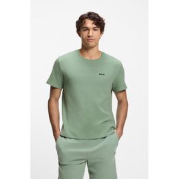 BOSS Pyjamaoberteil »Waffle T-Shirt« Open Green 373 L L Rundhalsshirt von BOSS Menswear