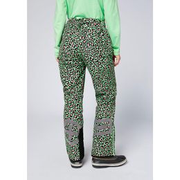 Chiemsee Skihose Light Green-Light Pink 38 - Normalgr&ouml;&szlig;en Normalgr&ouml;&szlig;en 38 Chiemsee Damen-Skihose mit Multicolor-Print
