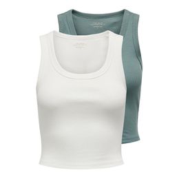 Only Tanktop »ONLEASY S/L TANK TOP JRS 2 PACK« Packung, 2 Stk. tlg. Cloud Dancer Pack:Balsam green S (36) S (36) Doppelpackung Tank-Tops von Only