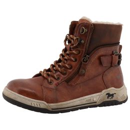 Mustang Shoes Winterboots »Ihana« High Top Sneaker, Winterboots mit Warmfutter und TEX cognac 39 39 Schnürboots mit raffiniertem Zierreißverschluss...