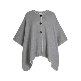 Vila Poncho in Light Grey Melange | Gr.: onesize