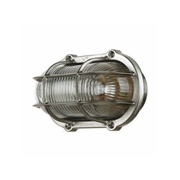 Licht-Erlebnisse Au&szlig;en Wandlampe (B)21 x (H)11 cm in Nickel matt | Gr.: onesize