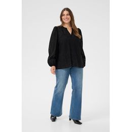 Kaffe curve Langarm-Bluse KCvianna Regular fit in Black Deep | Gr.: 44
