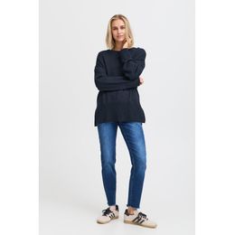 Pulz Strickpullover PZSTEFFI Relaxed fit in Dark Sapphire Melange | Gr.: M