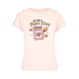 F4NT4STIC Ladies Box Tee We Are A Perfect Match Love in pink | Gr.: XXL