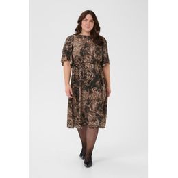 Kaffe curve Kleid KCjamia Regular fit in Brown Graphic Print | Gr.: 46