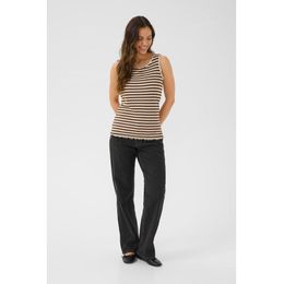Cream Jerseytop CRRibba Slim fit in Canteen Birch Stripe | Gr.: XXL