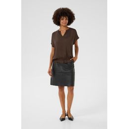Culture Kurzarm-Bluse CUpania Relaxed fit in Coffee Bean | Gr.: M
