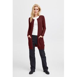 Pulz Strickjacke PZSARA Regular fit in Tawny Port Melange | Gr.: L