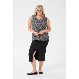 Kaffe curve Top KCami Regular fit in Black/Chalk Graphic Lines | Gr.: 50