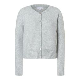More & More More & More flauschig weiche Strickjacke in silvergrey melange | Gr.: 42
