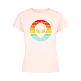 F4NT4STIC Box Tee Alien Retro Sonnenuntergang in pink | Gr.: XXL