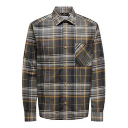 Only & Sons Only & Sons Hemd 'ONSMason' Herren Gr&ouml;&szlig;e XXL cognac / cappuccino / dunkelbraun