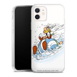 DeinDesign iPhone 12 Handy Slim Case Silikon Handyh&uuml;lle transparent H&uuml;lle extra d&uuml;nn Obelix Kindheit Asterix Silikon Slim Case