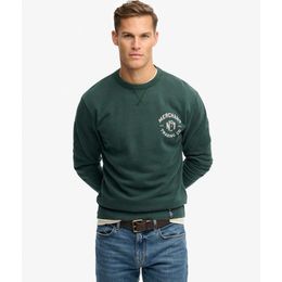 Superdry Herren Baumwolle Grafik Logo The Merchant Store Sweatshirt, Dunkelgr&uuml;n - Gr&ouml;&szlig;e: L 104060750085027E003