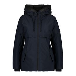 alife and kickin Winterjacke ALIFE & KICKIN "Damen CicelyAK A", Damen, Gr. M, blau (marine), 100% Polyester, Jacken, Kurze warme Damenwinterjacke mit gefütterter Kapuze