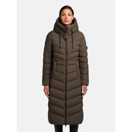 Steppmantel Khujo "Ingram4-YM", Damen, Gr. S (36), gr&uuml;n (dunkelgr&uuml;n), Obermaterial: 100% Polyester; Innenfutter: 100% Nylon; Wattierung: 100% Polyester, tailliert ca. Mitte Wade, hoch geschlossener Ausschnitt, eng B&uuml;ndchen, M&auml;ntel Steppmantel, Langer Damen Winterpmantel mit hohem Kragen und Kapuze