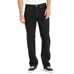 Levi's Straight-Jeans LEVI'S "505", Herren, Gr. 32, Länge 30, schwarz (regular schwarz), Denim/Jeans, Obermaterial: 100% Baumwolle, unifarben, regular fit lang, Jeans, REGULAR
