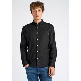 Leinenhemd LINDBERGH "LINDBERGH Leinenhemd", Jungen, Gr. L, Normalgrößen, schwarz, Obermaterial: 55% Leinen, 45% Baumwolle, Hemden