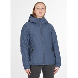 Outdoorjacke Ragwear "DIZZIE WARM", Damen, Gr. M, blau (indigo blau), Web, Obermaterial: 100% Polyester, unifarben, figurumspielend h&uuml;ftlang, elastischer Bund, Jacken Outdoorjacke
