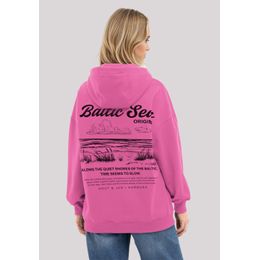 Kapuzenpullover F4NT4STIC "Knut und Jan Hamburg", Damen, Gr. XS, hyper pink, Obermaterial: 80% Baumwolle, 20% Polyester, oversize, Pullover Kapuzenpullover, Osteee Kollektion, Urlaub, Ahoi Moin