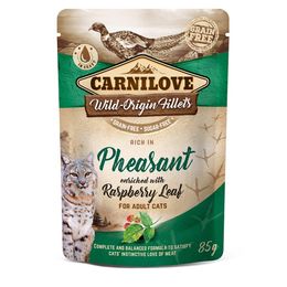 Carnilove Cat Pouch Ragout - Pheasant enriched with Raspberry Leaves Katzen-Nassfutter getreidefrei 24x85g