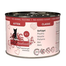 Catz Finefood Kitten No. 3 Gefl&uuml;gel Katzen-Nassfutter getreidefrei 6x200g