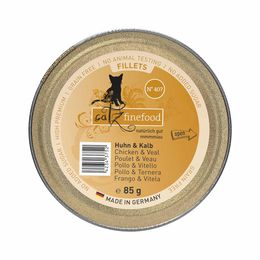 Catz Finefood Fillets N&deg;407 Huhn & Kalb in Jelly Katzen-Nassfutter getreidefrei 12x85g