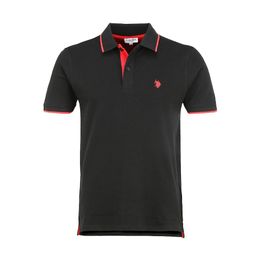 U.S. Polo Assn. Poloshirt Herren Größe L blutrot / schwarz