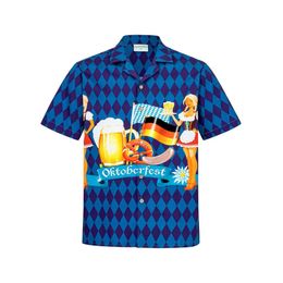 Hawaiihemdshop.de Hemd 'Hawaiihemd Oktoberfest' Herren Gr&ouml;&szlig;e M blau