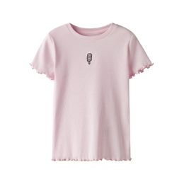 name it T-Shirt 'NMFVivemma' M&auml;dchen Gr&ouml;&szlig;e 116 rosa / schwarz