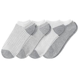 Gina Benotti 4 Paar Damen Sneaker-Socken im Muster-Mix