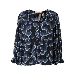 Traffic People Bluse Damen Gr&ouml;&szlig;e XL navy / nachtblau / pastellgelb