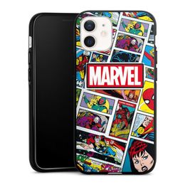 DeinDesign iPhone 12 Handy Silikon H&uuml;lle Case schwarz Handyh&uuml;lle Muster Comic Marvel