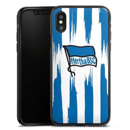 DeinDesign iPhone X Handy Silikon H&uuml;lle Case schwarz Handyh&uuml;lle Bundesliga Hertha Bsc Official Licensed Product