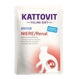 Kattovit Niere/Renal Ente Katzen-Nassfutter Niereninsuffizienz 24x85g