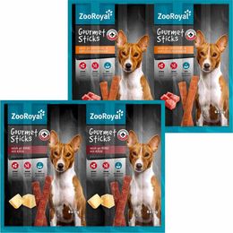 ZooRoyal Gourmet Sticks Mega Mixpaket Hundesnacks ohne Zucker- und Getreidezusatz 50x6x11g