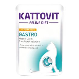 Kattovit Gastro Huhn + Reis Katzen-Nassfutter Di&auml;tfuttermittel 24x85g