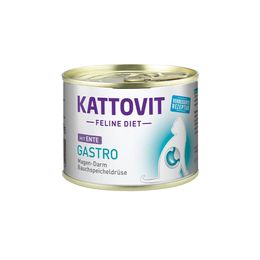 Kattovit Feline Diet Gastro Ente Katzen-Nassfutter glutenfrei 12x185g