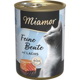 Miamor Feine Beute Lachs Katzen-Nassfutter getreidefrei 12x400g