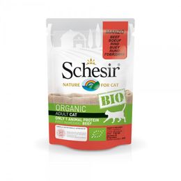 Schesir Cat Bio Rind Katzen-Nassfutter Monoprotein 16x85g