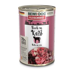 BEWI DOG Fleischkost Reich an Kalb Hunde-Nassfutter mit Omega-3-Fettsäuren 6x400g