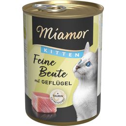 Miamor Feine Beute Kitten - Gefl&uuml;gel Katzen-Nassfutter getreidefrei 12x400g