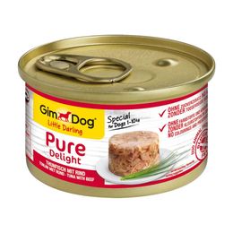 Gimdog Little Darling Pure Delight Thunfisch mit Rind Hunde-Nassfutter ohne Soja 12x85g