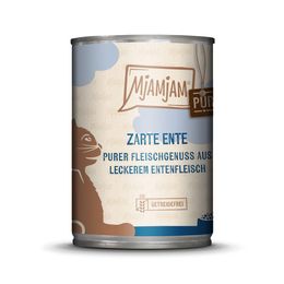 MjAMjAM purer Fleischgenuss - zarte Ente pur Katzen-Nassfutter getreidefrei 6x400g